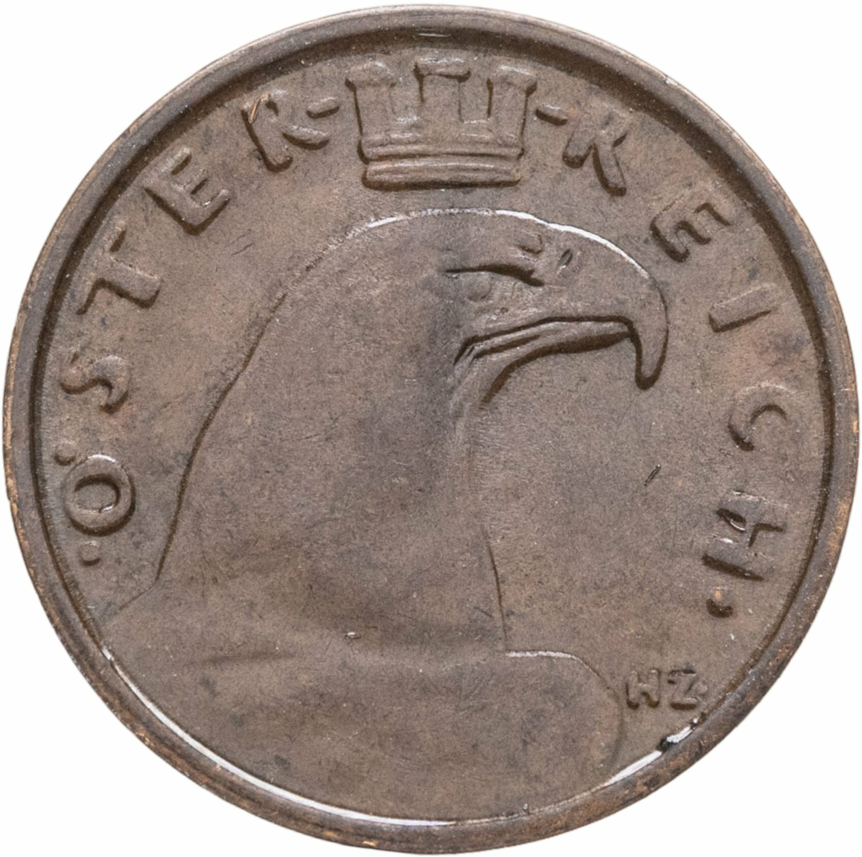 Австрия 1 грош grosz 1929, Бронза, в сохранности AU