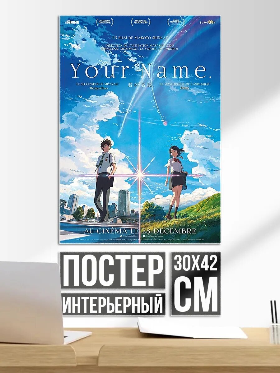 Плакат постер Трейлер Твое имя