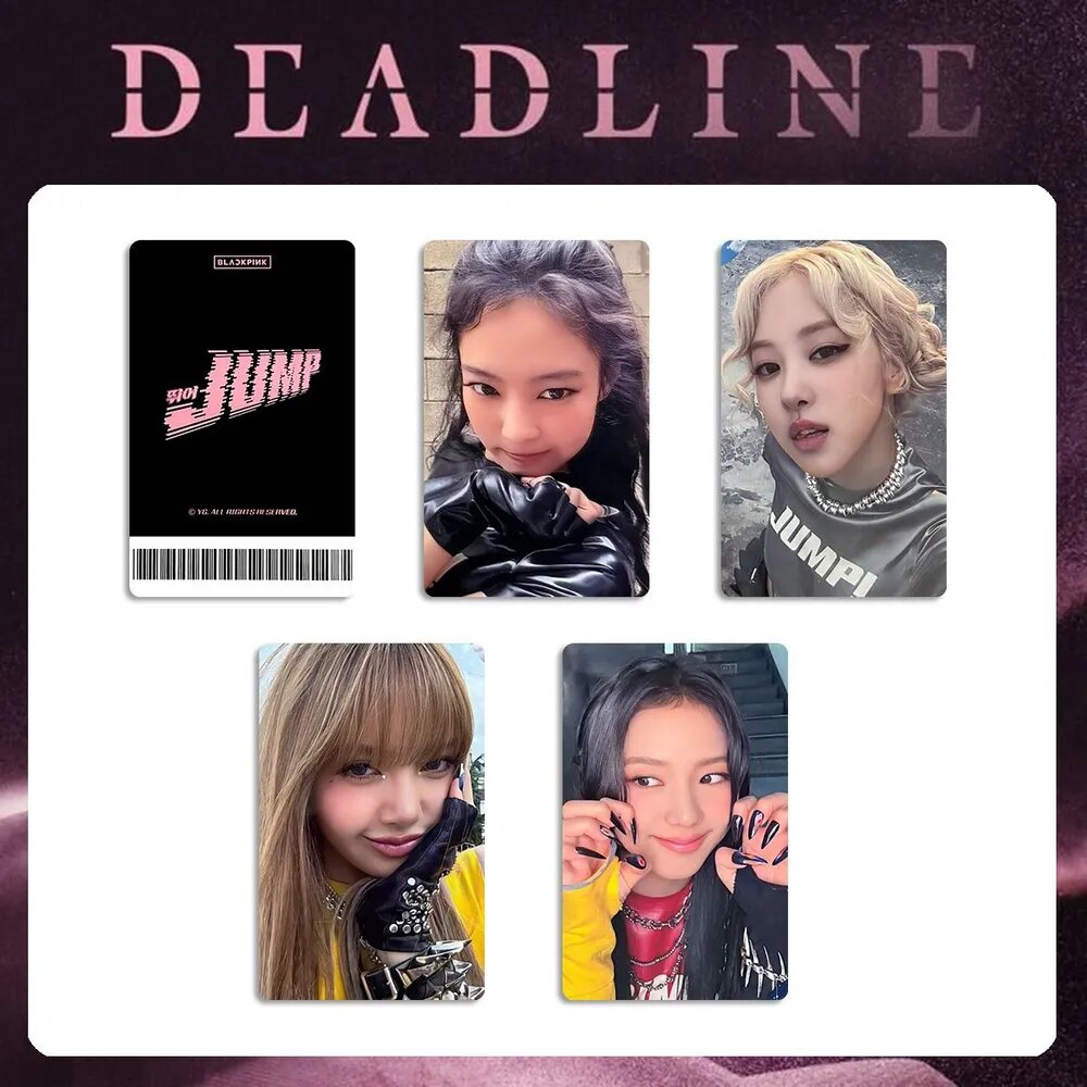 Карточки BLACKPINK JUMP BP k-pop карточки коллекционные LISA ROSE JENNIE 54 * 86 мм 4 шт