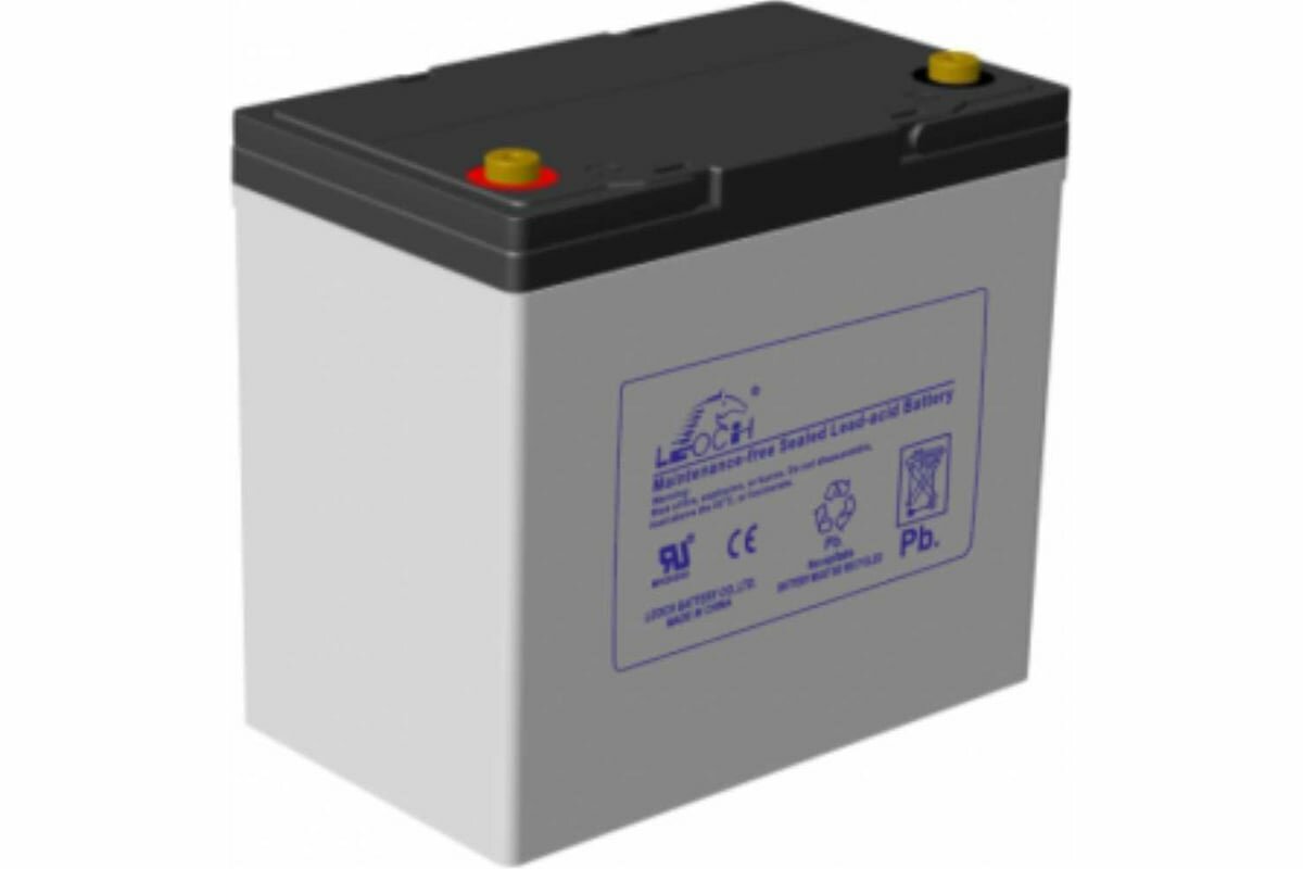 Аккумуляторная батарея Leoch DJM1255 12В 55 Ач (УТ-00000570) серый