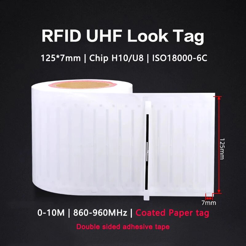RFID метки UHF ZN100 20 шт. Book Tag 125x7mm