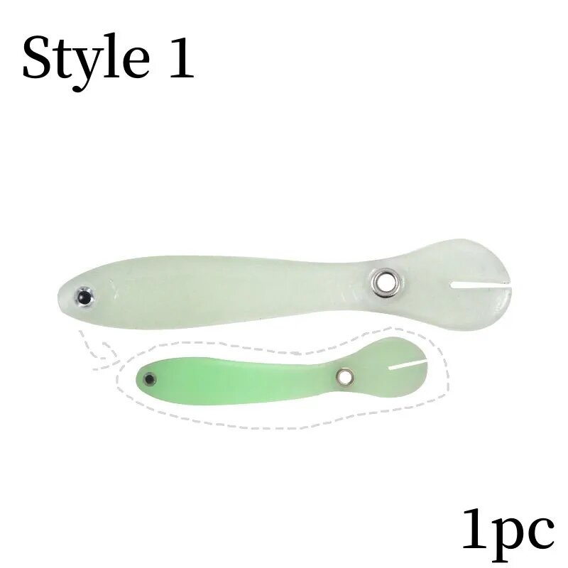 Бионическая приманка для вьюна, силиконовая, 10 шт. Зеленый, 10PCS 6.7cm, Style 1