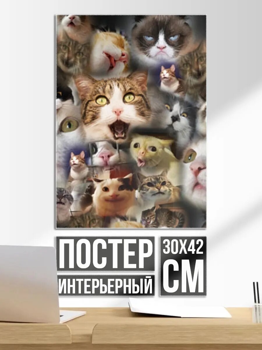 Постер на стену Те самые коты