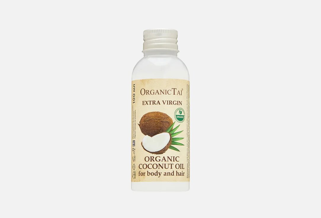 Organic Tai COCONUT OIL Чистое кокосовое масло холодного отжима 100 мл