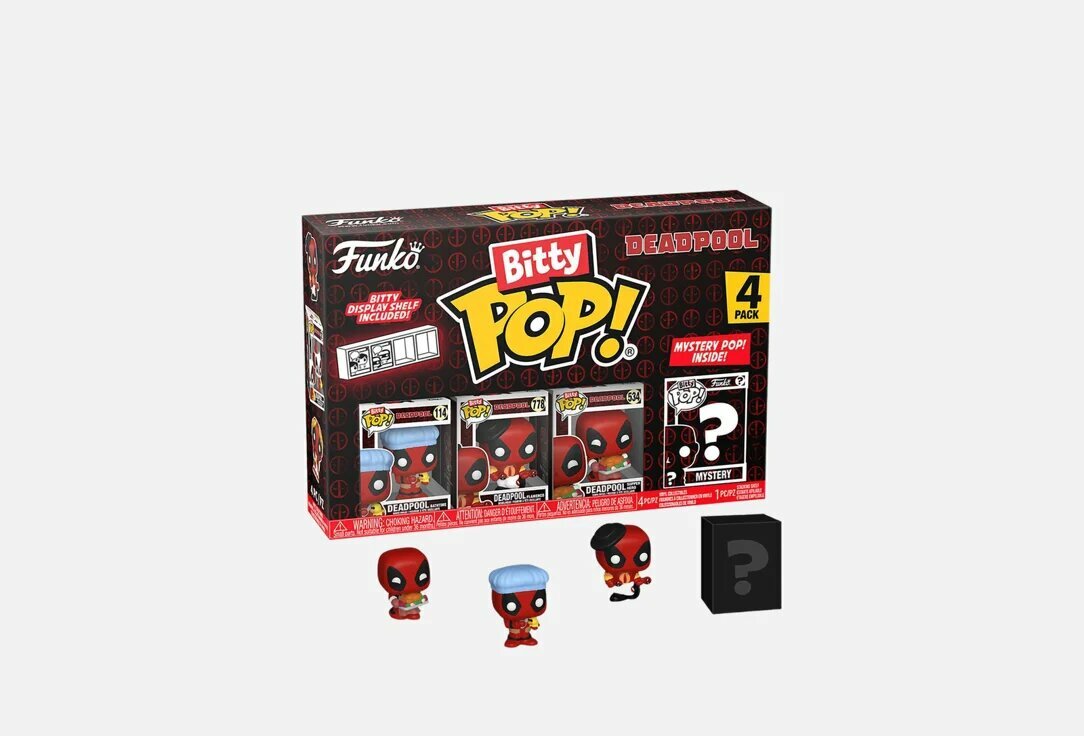 Funko Bitty POP! Deadpool Bathtime+Flamenco+Supper Hero+Mystery Фигурка 1 шт