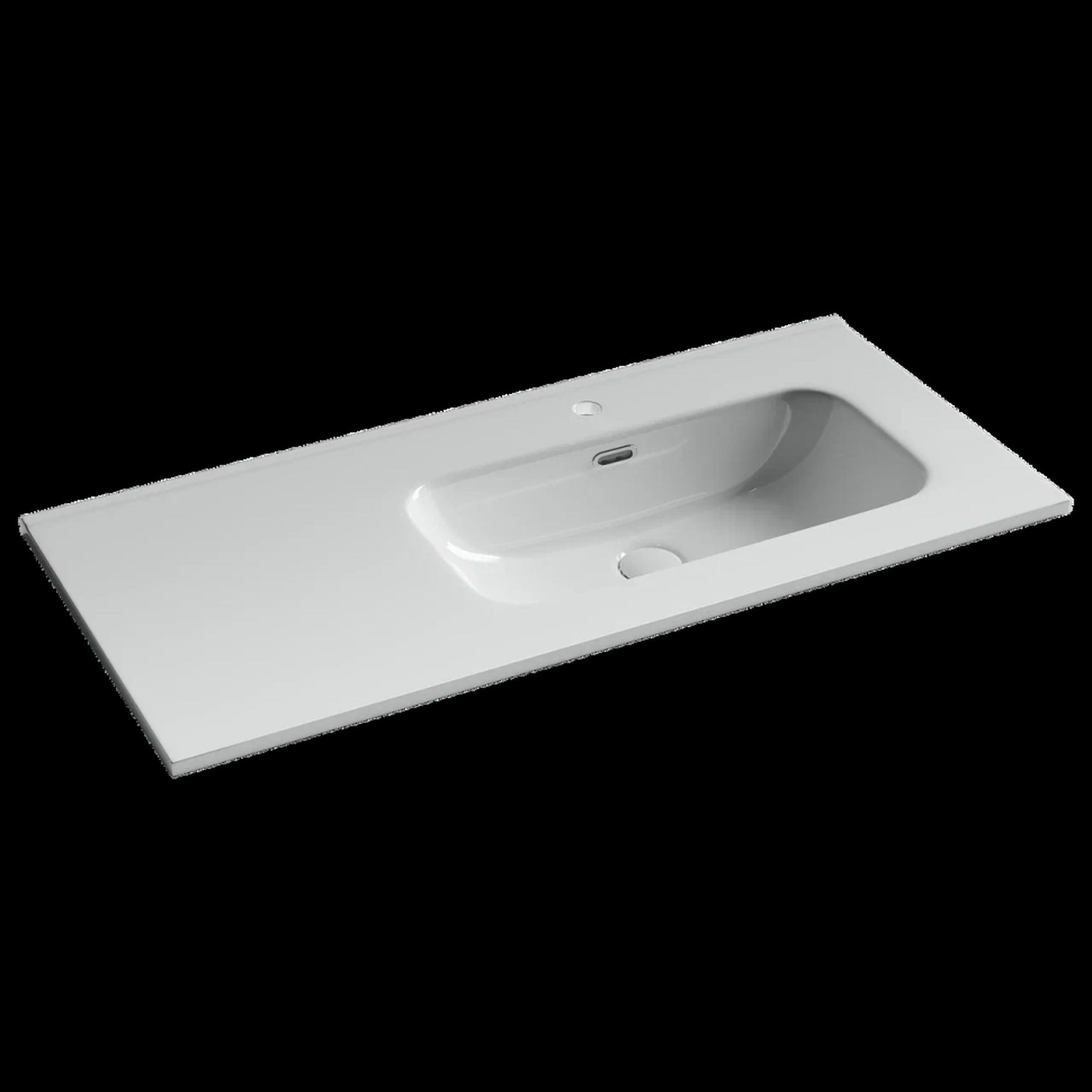 Раковина накладная CERAMICANOVA Element CN7003R, чаша справа, с отверстием под смеситель, 1010x465x180 мм, цвет белый