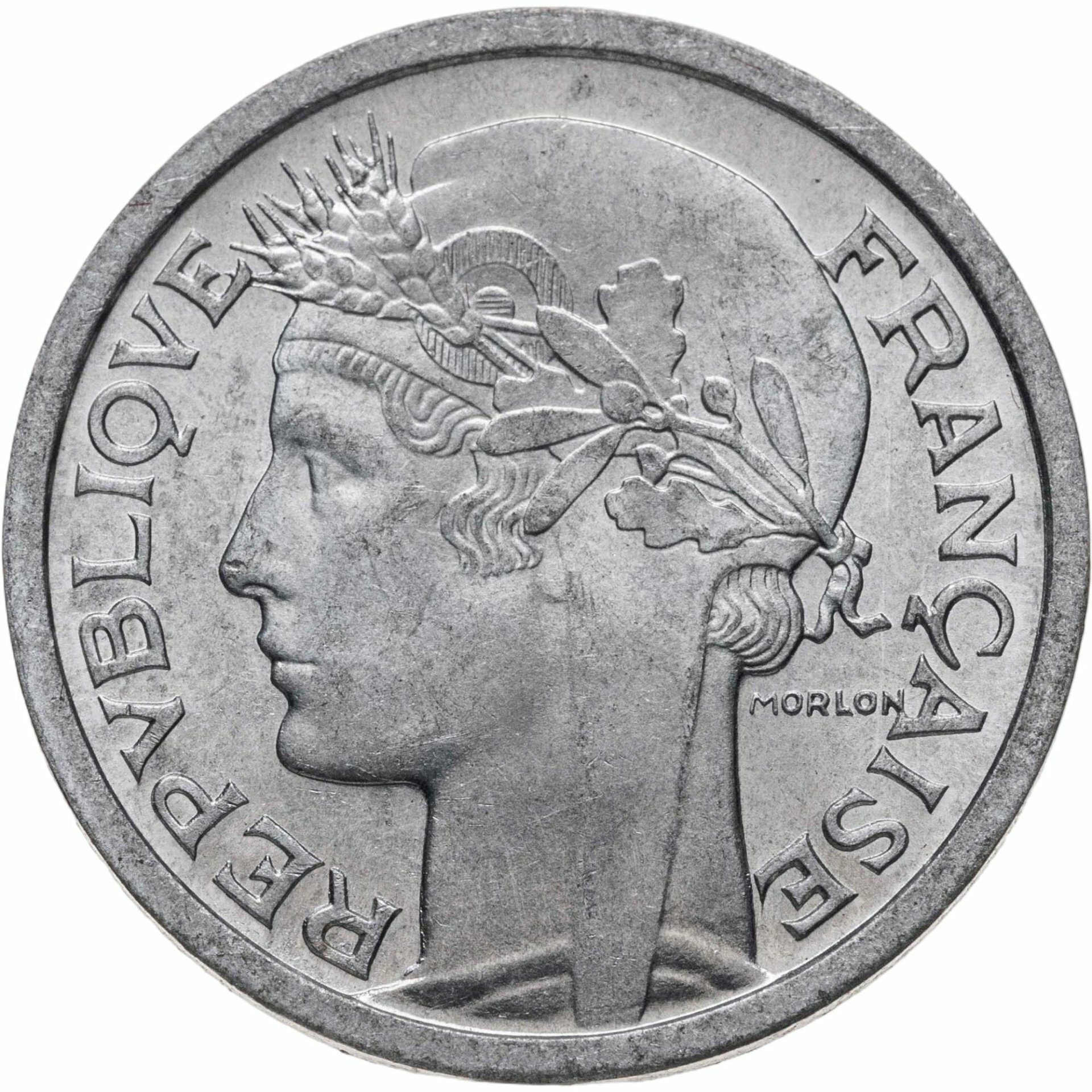 Франция 1 франк (franc) 1957 без отметки монетного двора