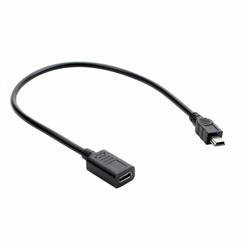 (1 шт.) Переходник Type-C (гнездо) на Mini USB (штекер) - прямой разъем