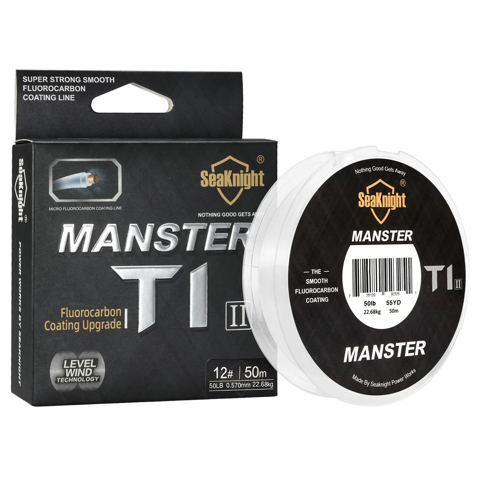 SeaKnight MANSTER T1 II Леска для рыбалки 100м 3-35LB 50M 50LB 0.570mm