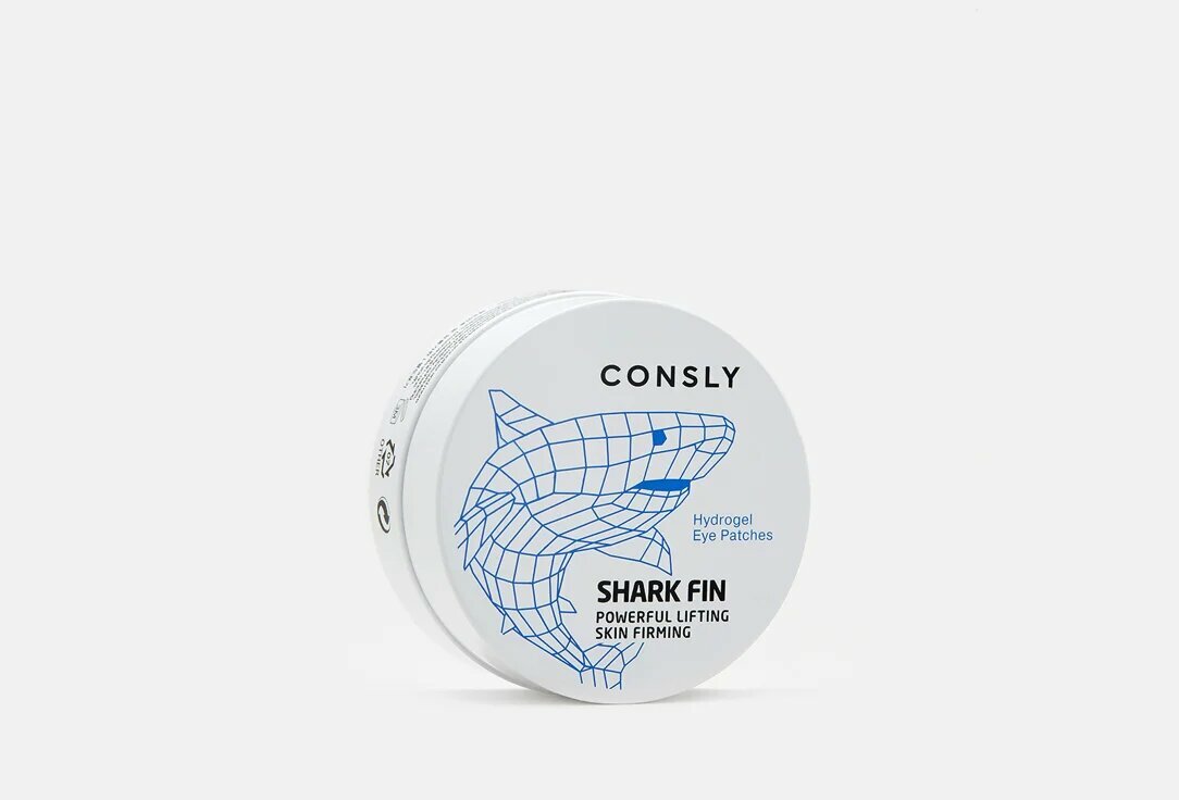 CONSLY Hydrogel Shark Fin Eye Patches Гидрогелевые патчи с экстрактом акульего плавника 60шт