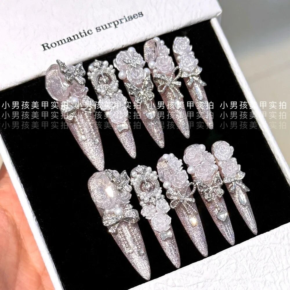 Keeppley 3D стразы накладные ногти Luxury Shining Rhinestone 6, L-17-13-14-13-11