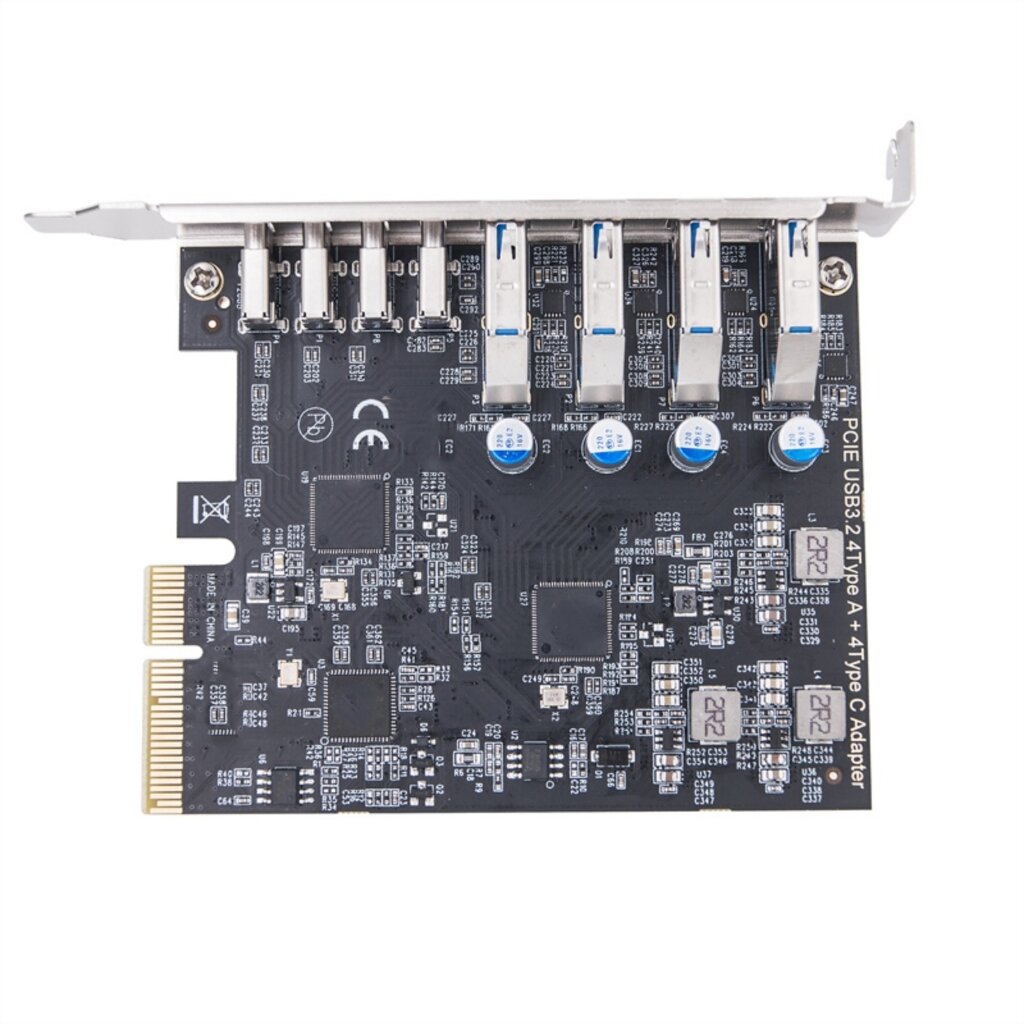 8-портовые USB-концентраторы PCIE USB3.2 с общей пропускной способностью 20 Гбит/с (4xUSB C + 4xUSB)