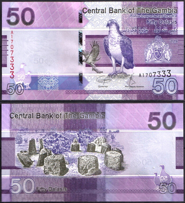 Гамбия 50 даласи 2019 (UNC Pick NEW)