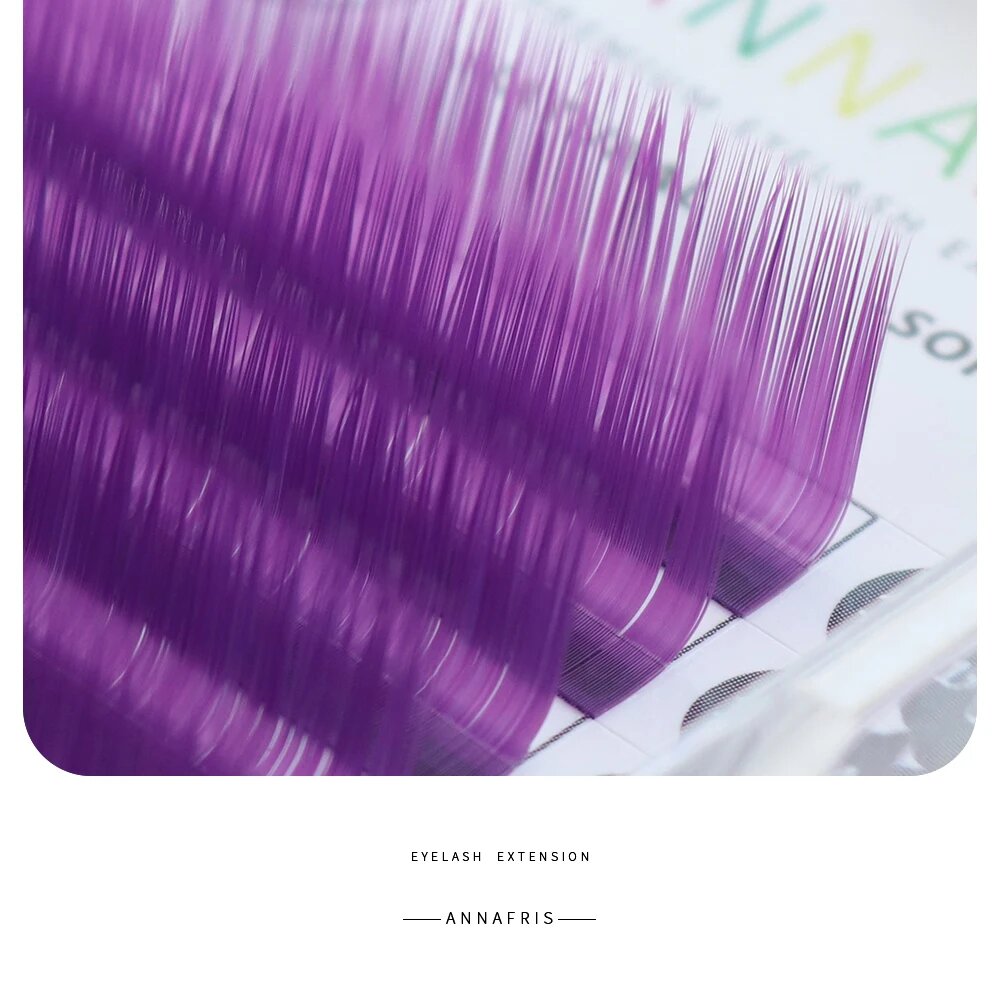 ANNAFRIS Цветные накладные ресницы Фиолетовый, LU, Purple