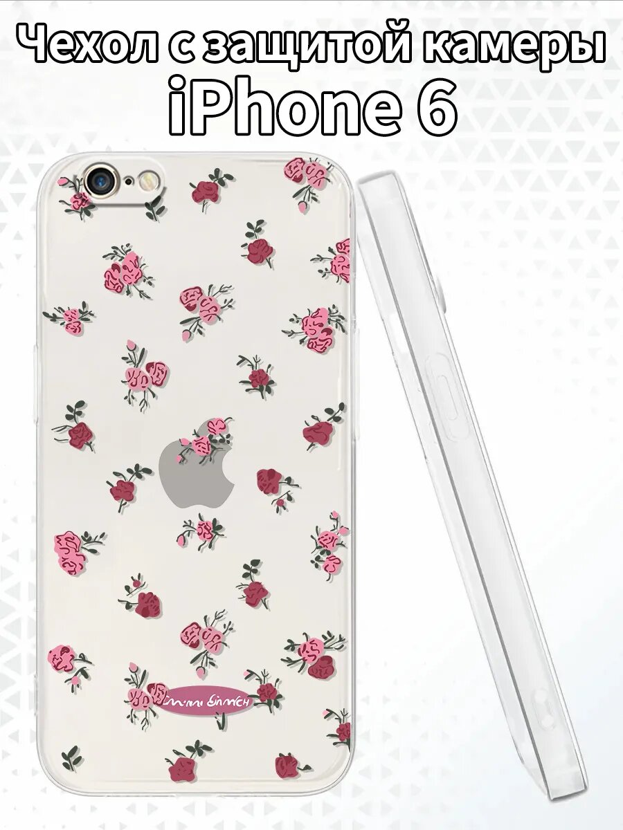 Чехол на iPhone6 с изображением розовых роз