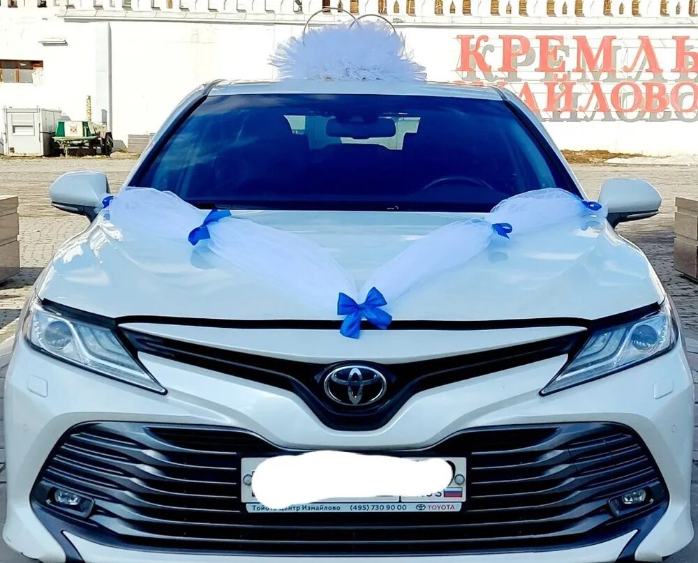 Свадебная лента с бантами на капот машины жениха и невесты, украшение на автомобиль
