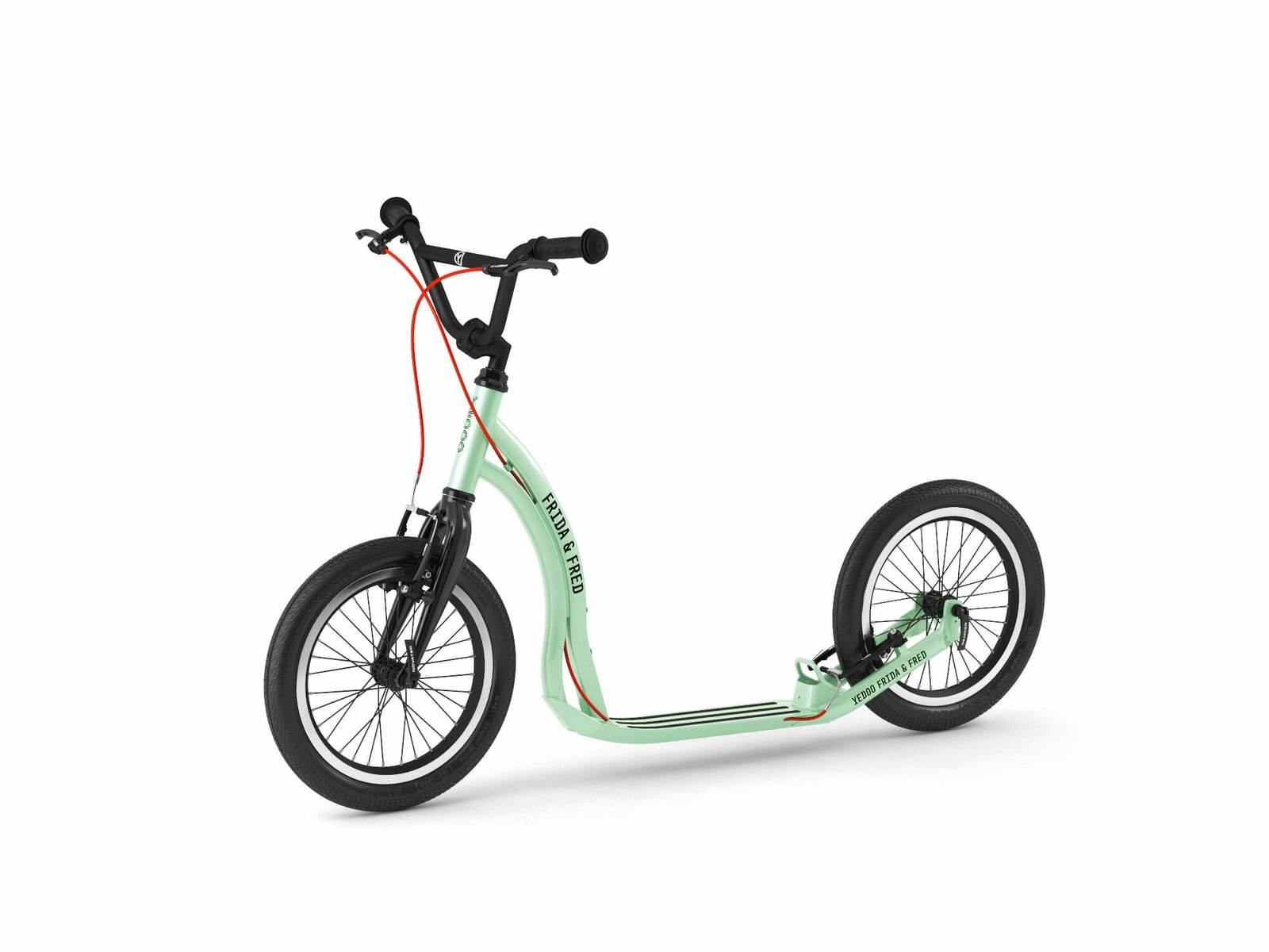 DECATHLON самокат yedoo frida&fred, зеленый, 16/16, 120 кг