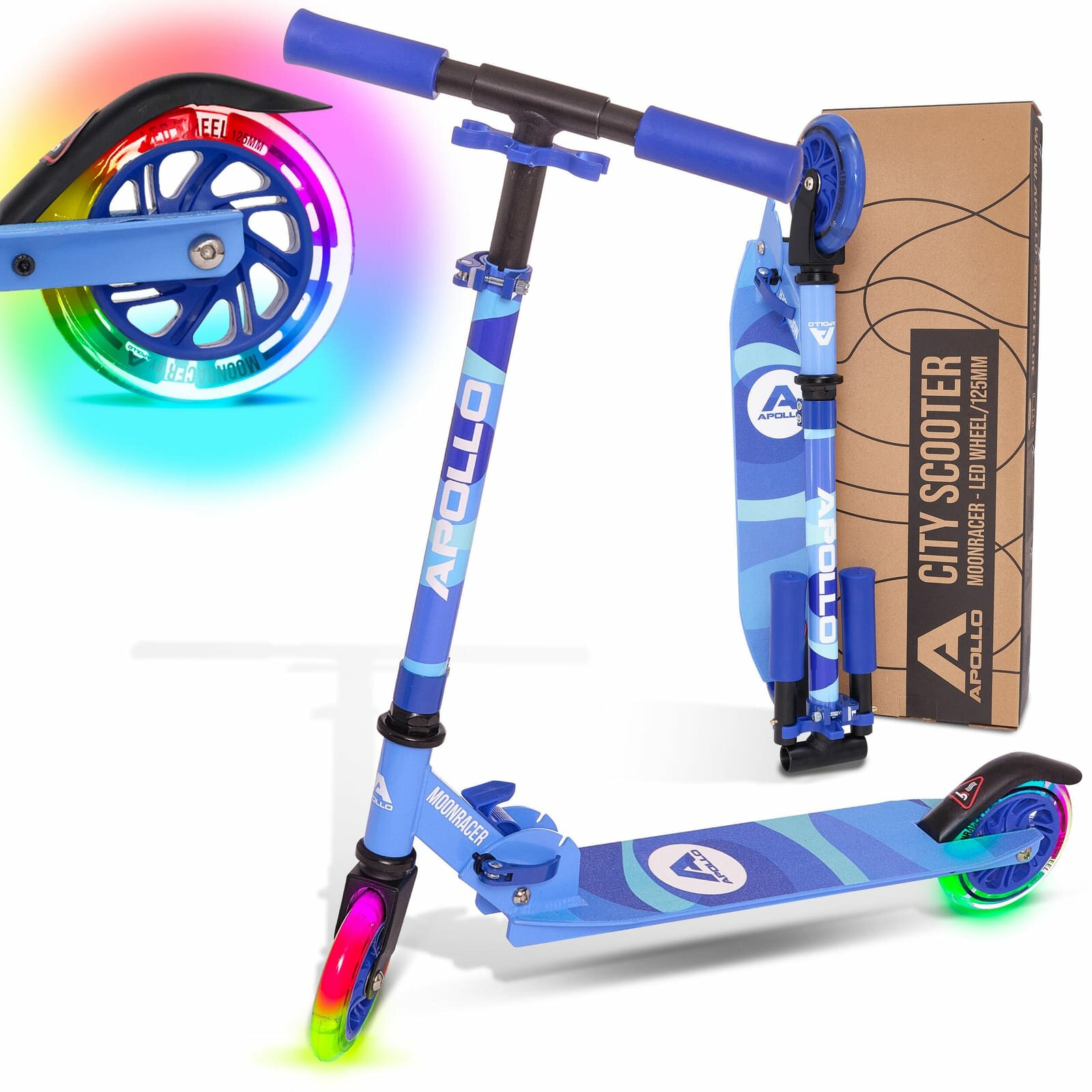 DECATHLON самокат DECATHLON Moonracer, синий
