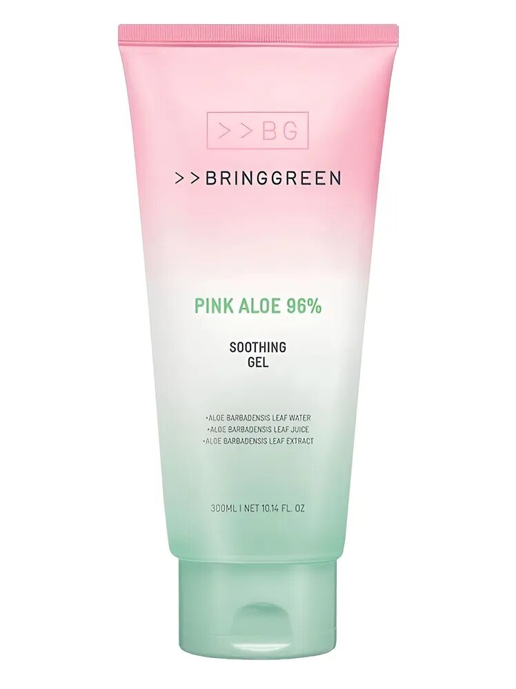 Успокаивающий гель Bring Green Pink, с розовым алоэ, 96%, 300 мл