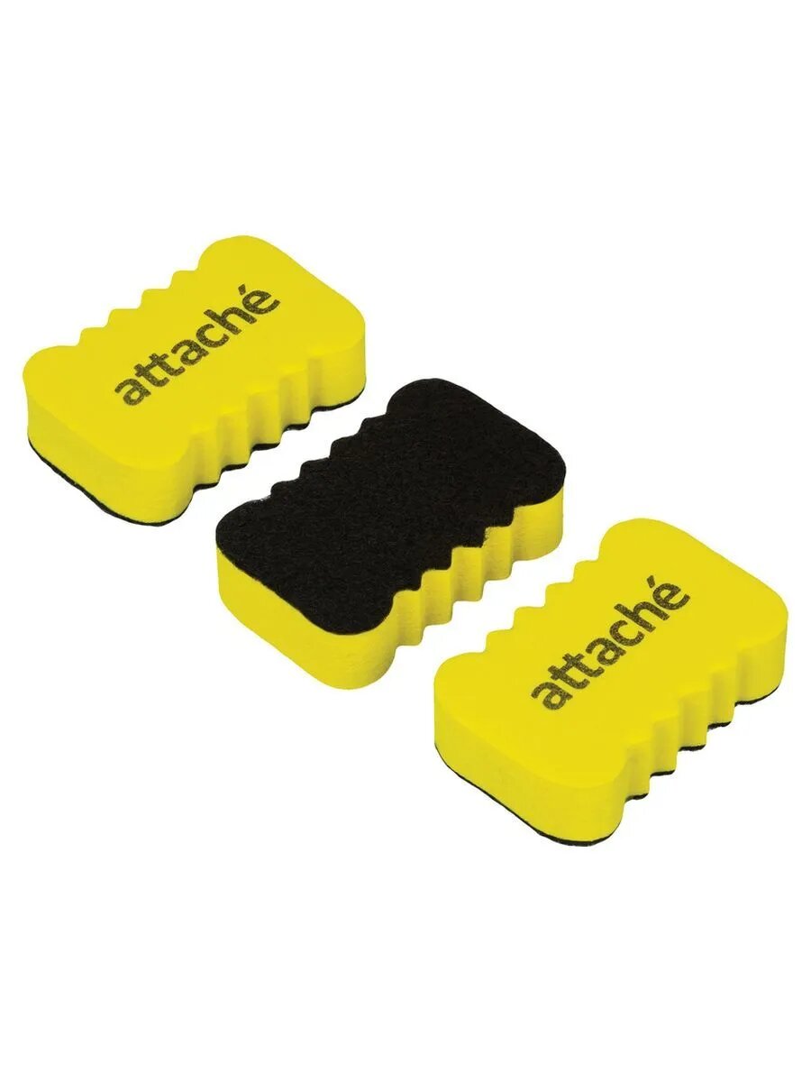 Губка-стиратель для маркерных досок Attache Economy, 5.5x3.5x1.5cм, 3 шт