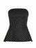 Топ Faithfull the brand Petro polka-dot strapless top, размер 42, черный