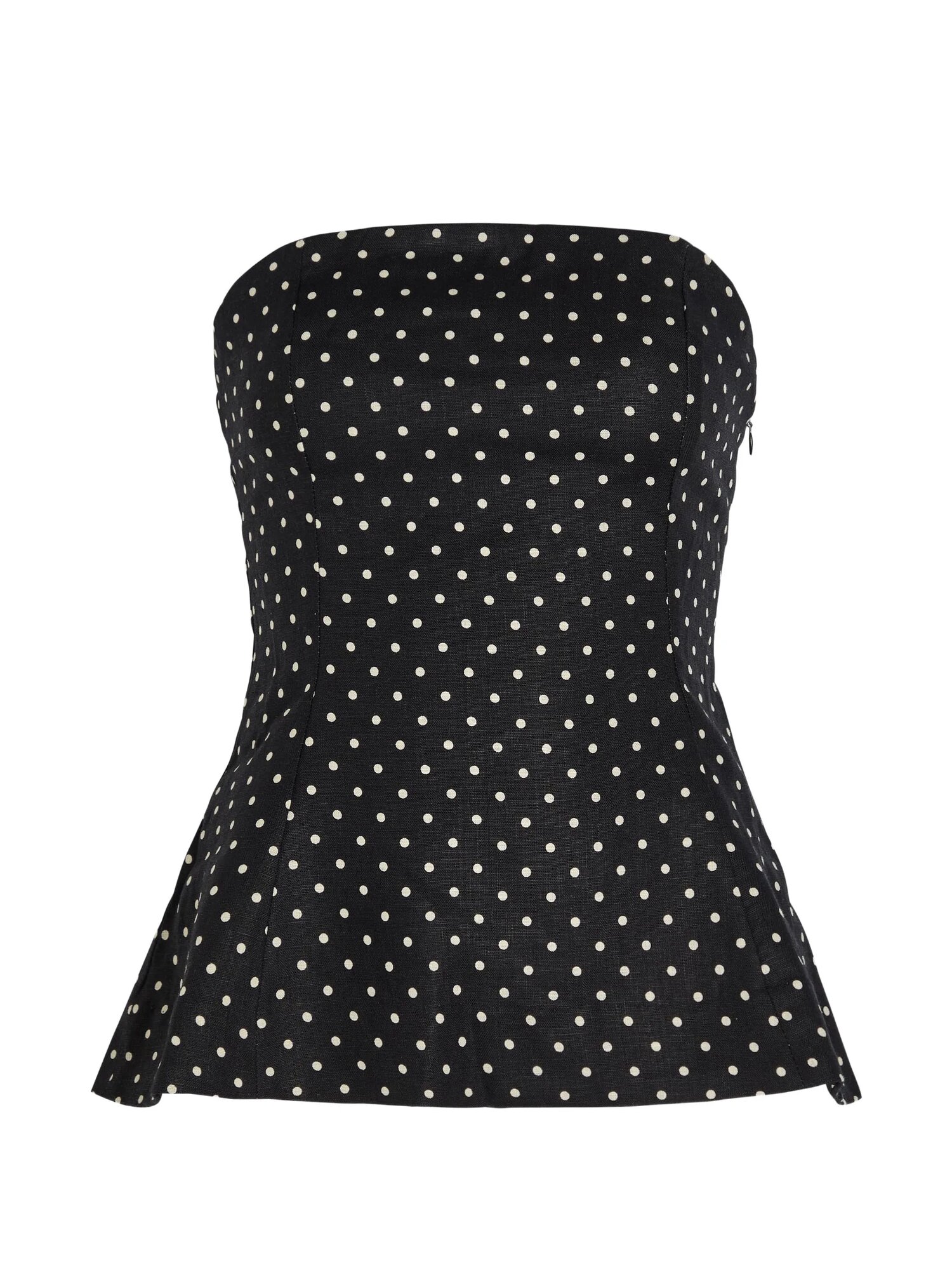 Топ Petro polka-dot strapless top