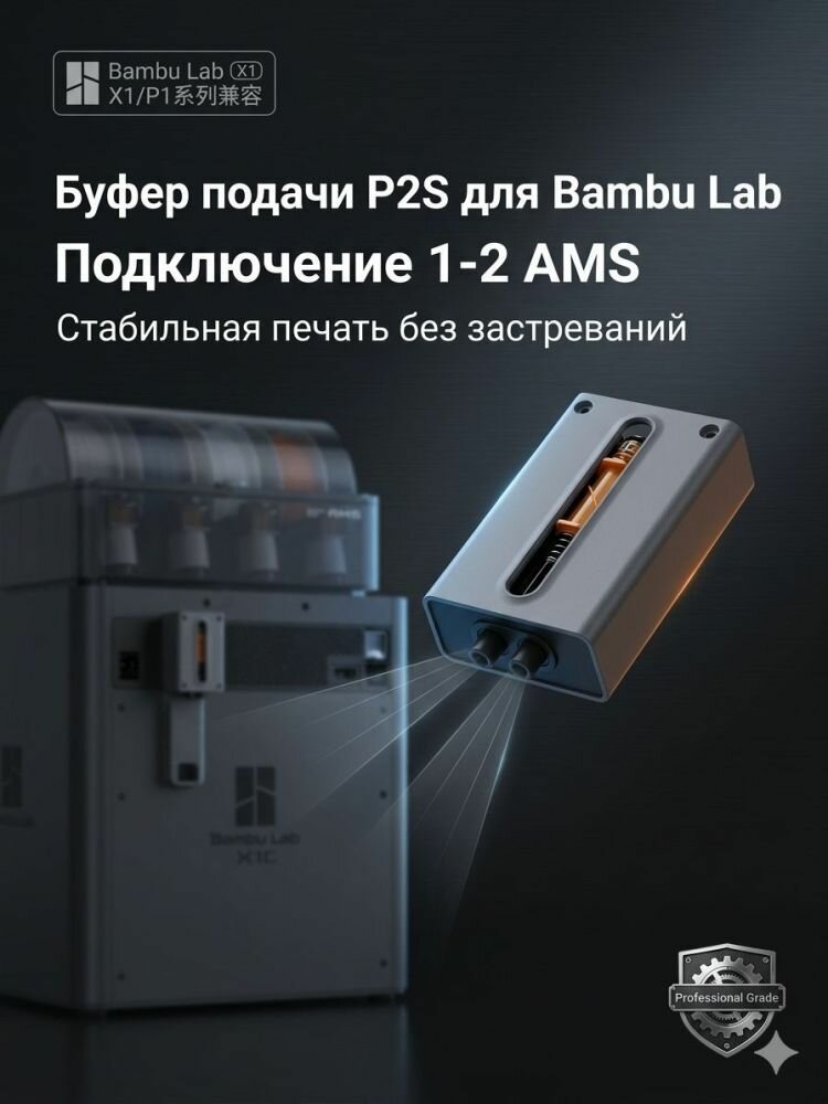 Буфер подачи Bambu Lab P2S для подключения 1-2 станций AMS, запчасти для 3D-принтера
