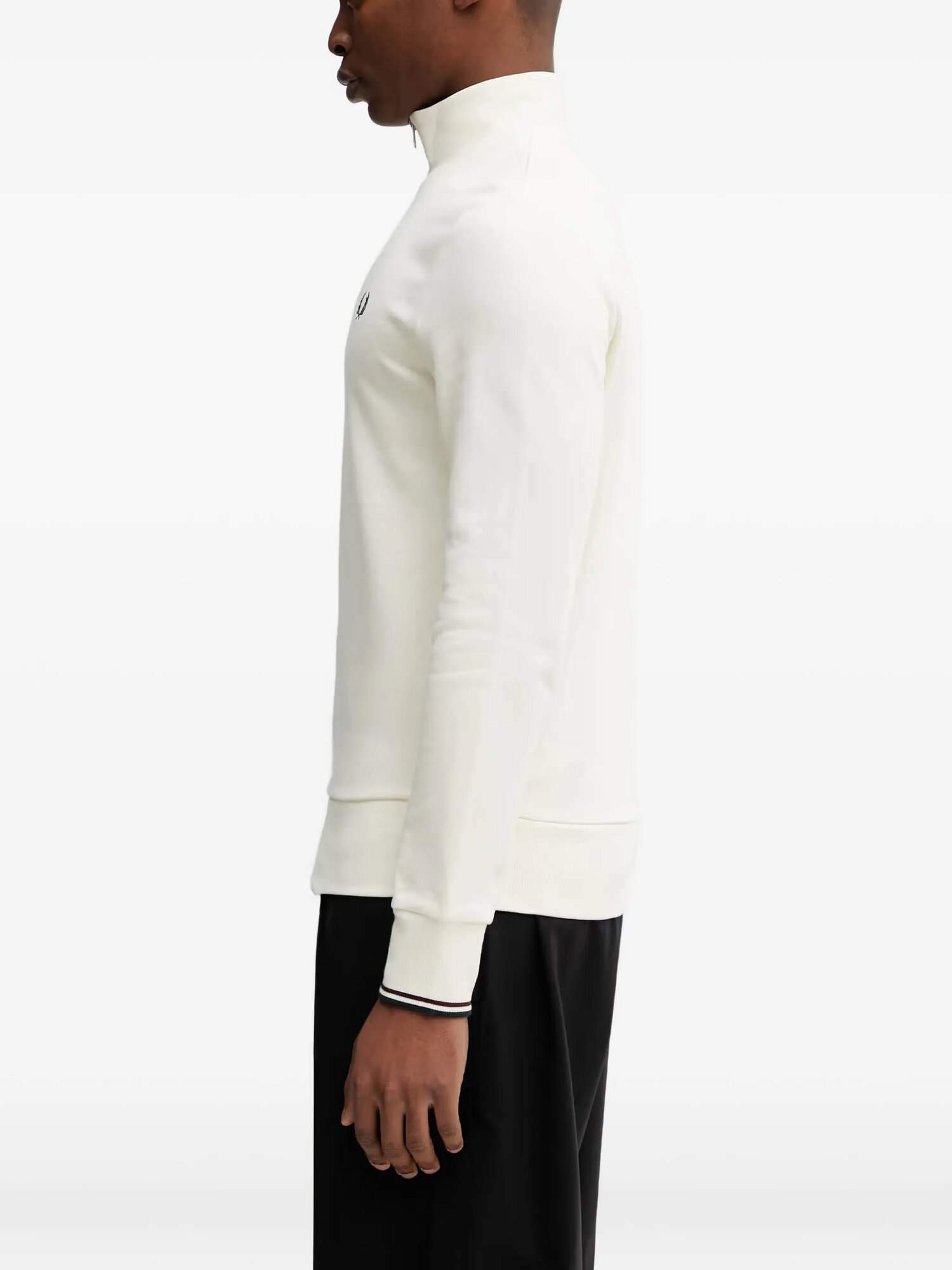 Свитер FRED PERRY Half-zip embroidered-logo sweater, размер 48 — фото 1