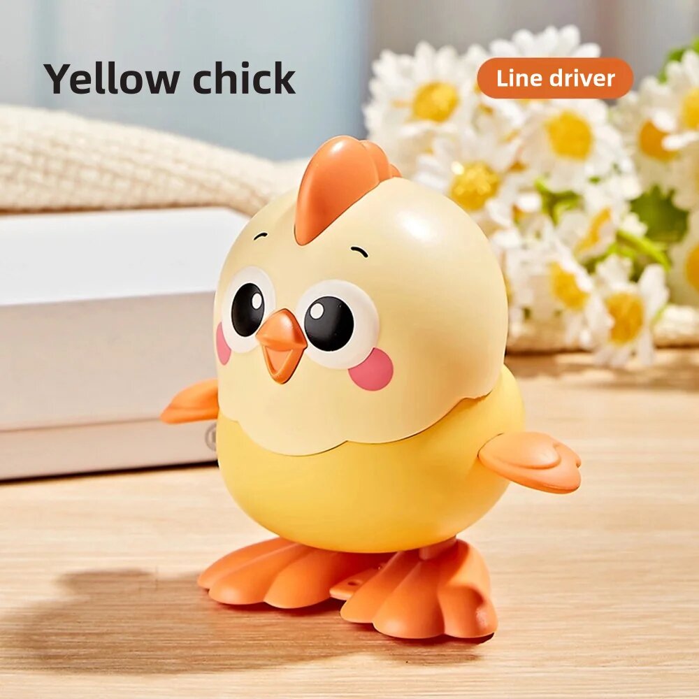 Заводная игрушка-цыпленок для малышей Желтый, Yellow