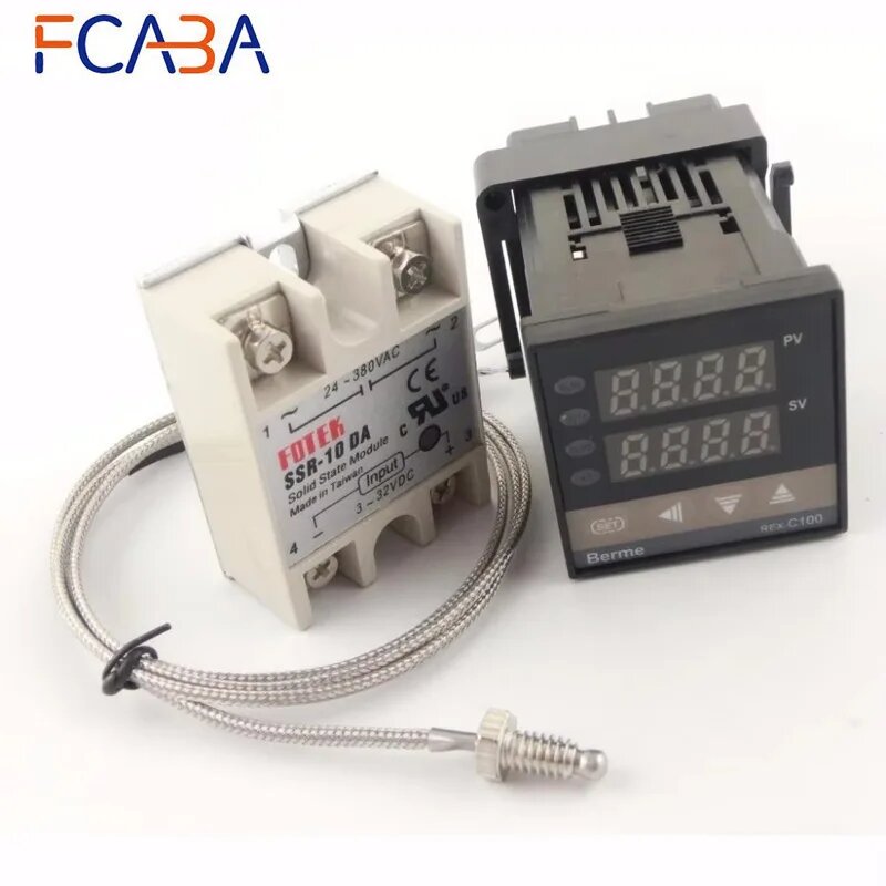 FCABA REX-C100FK02-V*AN ПИД-регулятор температуры с термопарой К 75DA Set
