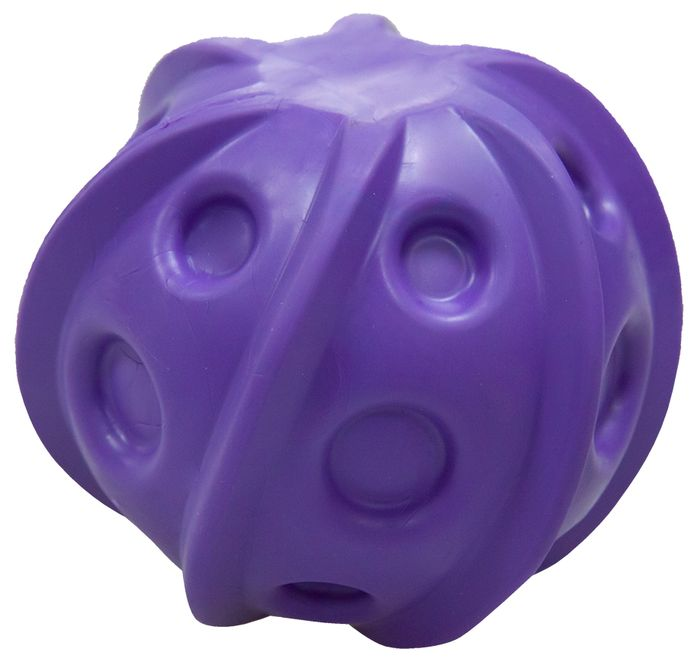 Игрушка для собак Зооник Мяч Космос из пластиката, фиолетовый, диаметр 9.5см / зоотовары для животных