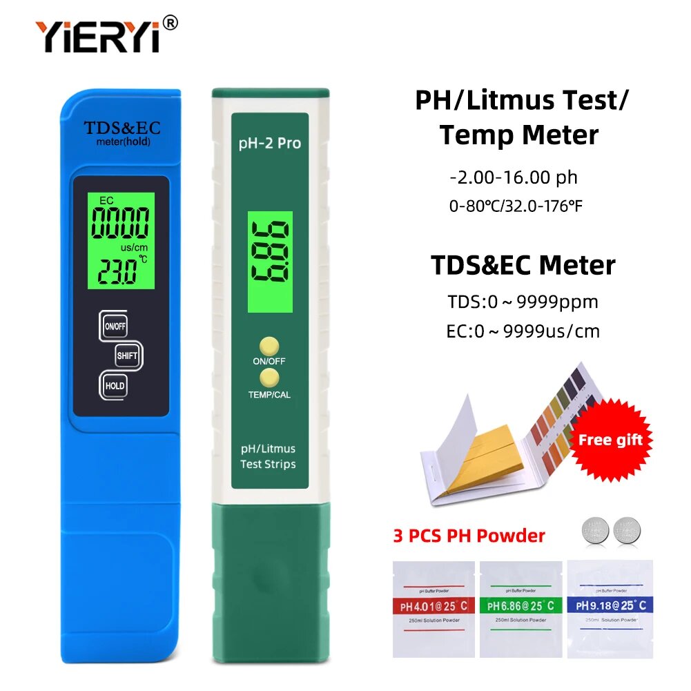 Портативный pH-метр yieryi Ph-2 Pro, Цвет: TPH01690