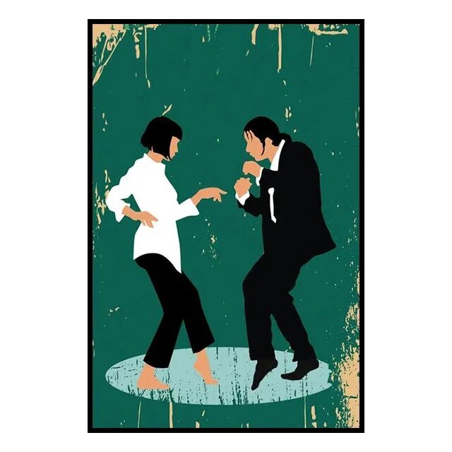 Постер "Pulp Fiction" на холсте, 50x70 см, цвет 8