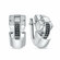 Серьги двусторонние BERGER, серебро, 925 проба, родирование, фианит, размер 10 м...