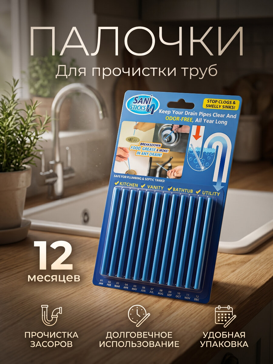 Средство для прочистки и промывания водосточных труб от засоров
