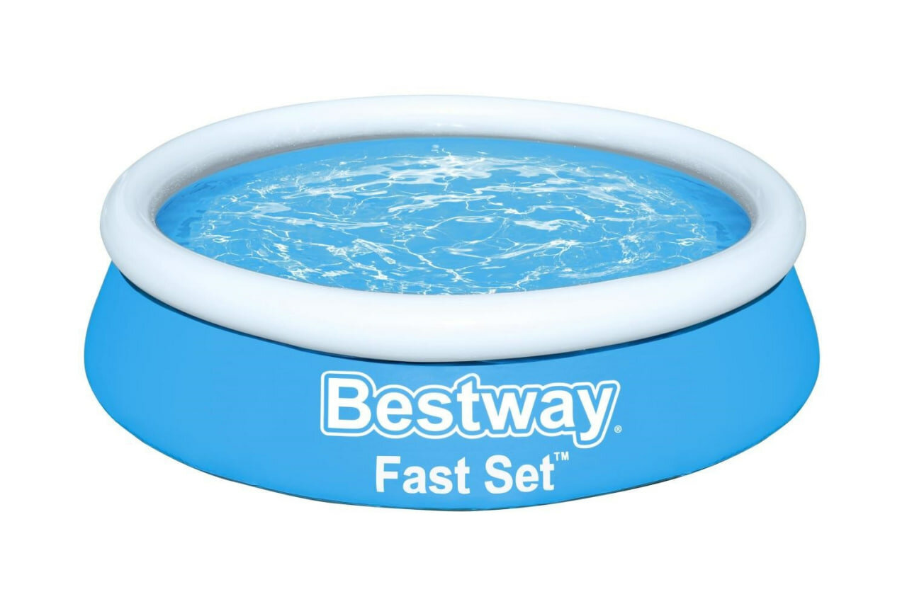 Бассейн надувной Bestway "Fast Set" круглый 183х51 см, 940 л, синий, быстрая установка
