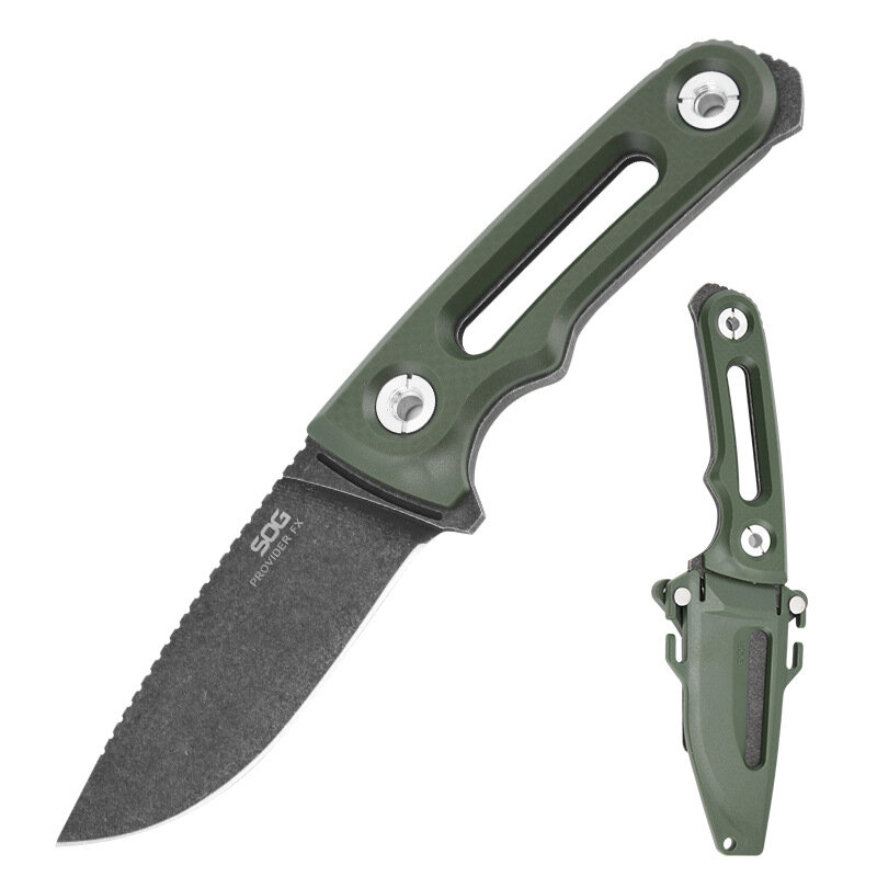 SOG-FX Малый прямой нож FX, оригинальный дизайн, для выживания и самообороны, комплектуется ножнами K