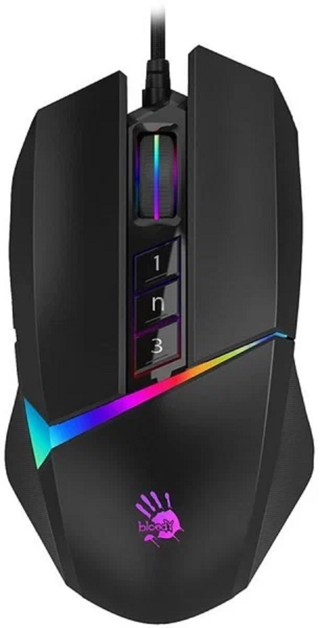 Мышь A4Tech Bloody W60 Max, игровая, оптическая, USB, 10000dpi, черный