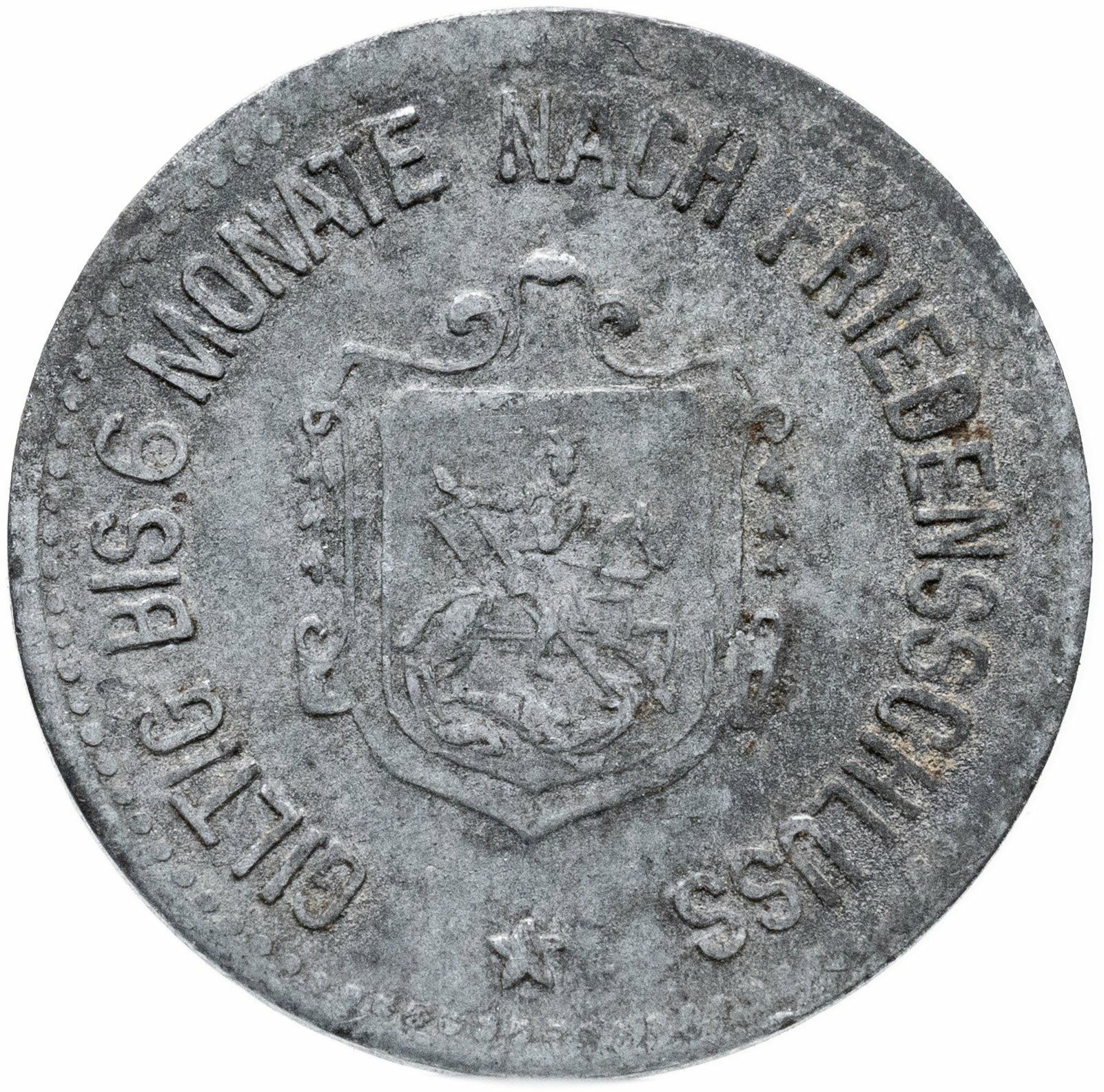 Германия "Район Айблинг" 10 пфеннигов 1917 нотгельд, Цинк, в сохранности VF-XF