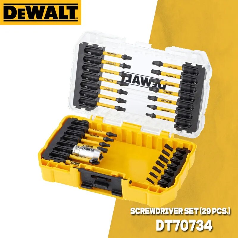 DEWALT DT70734 Комплект бит EXTREME FLEXTORQ 29 шт в коробке TOUGHCASE+ Для ударных отверток