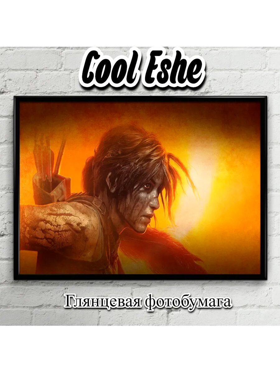 Плакат "lara croft in shadow - of the tomb raider-" А4
