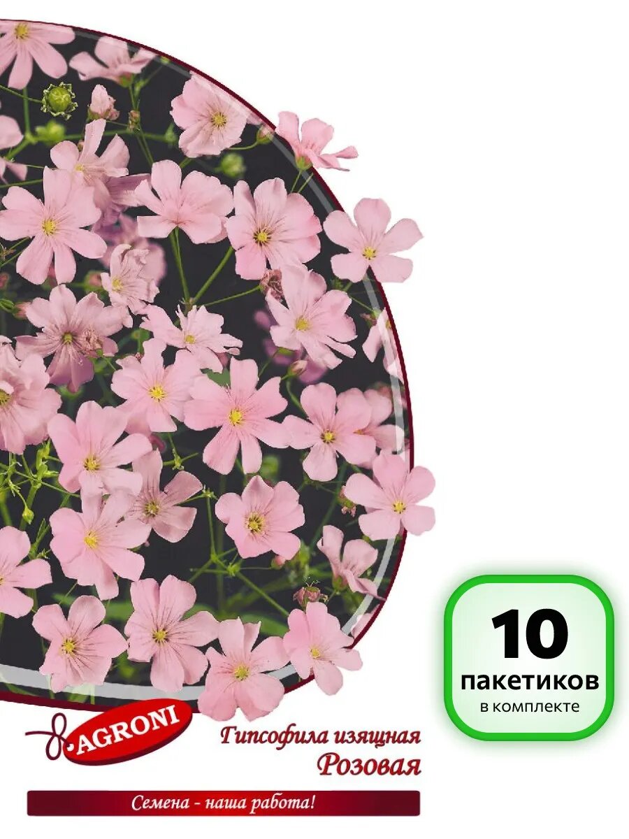 (10 шт.) - Семена Гипсофила розовая (0,3г)
