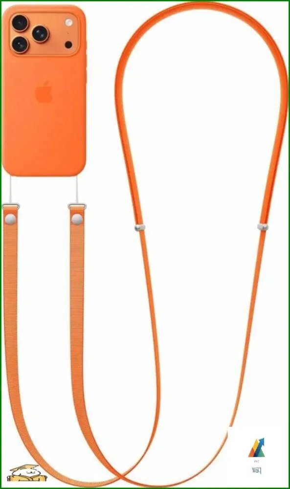 Эксклюзивный ремешокбраслет Apple Crossbody Strap для ношения iPhone через плечо, совместимый с фирменными чехлами, при этом защитный кейс в комплект поставки не включен