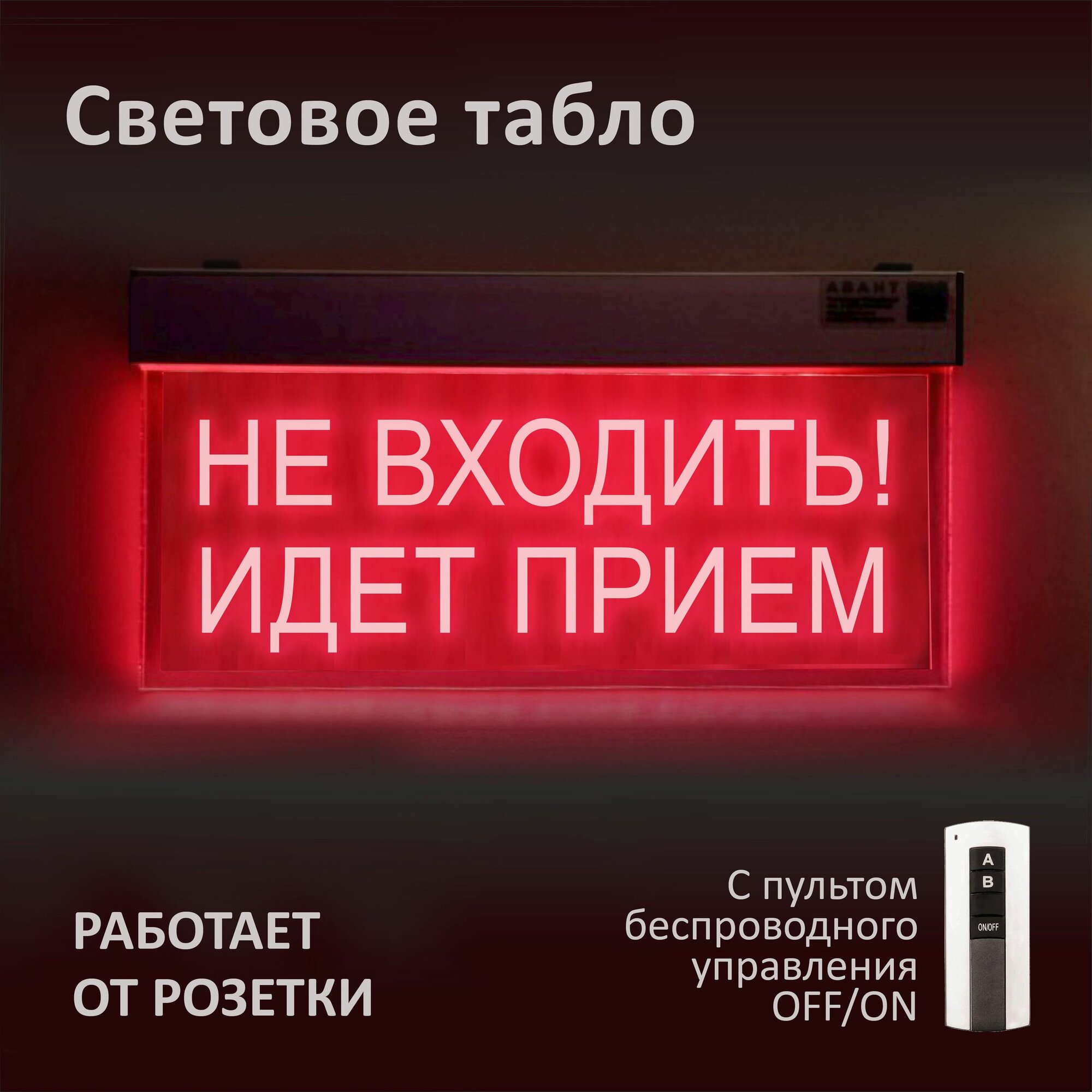 Световое табло Не входить! Идёт приём