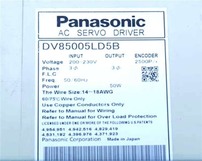 Модуль Panasonic DV85005LD5B AC Servo Driver Programmable Logic Controller Unit