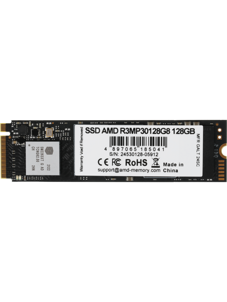Накопитель SSD AMD Radeon R3MP30128G8 128 ГБ, M.2 2280, PCIe 3.0 x4, NVMe, M.2 1800 МБ/с