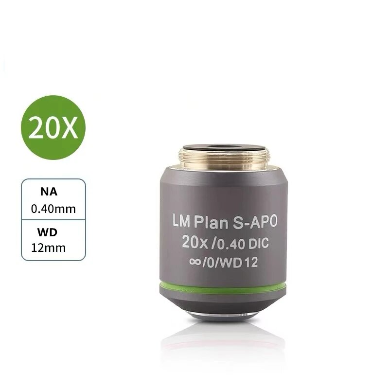 Объектив микроскопа LM Plan S-APO 20X/0.40 DIC WD 12mm
