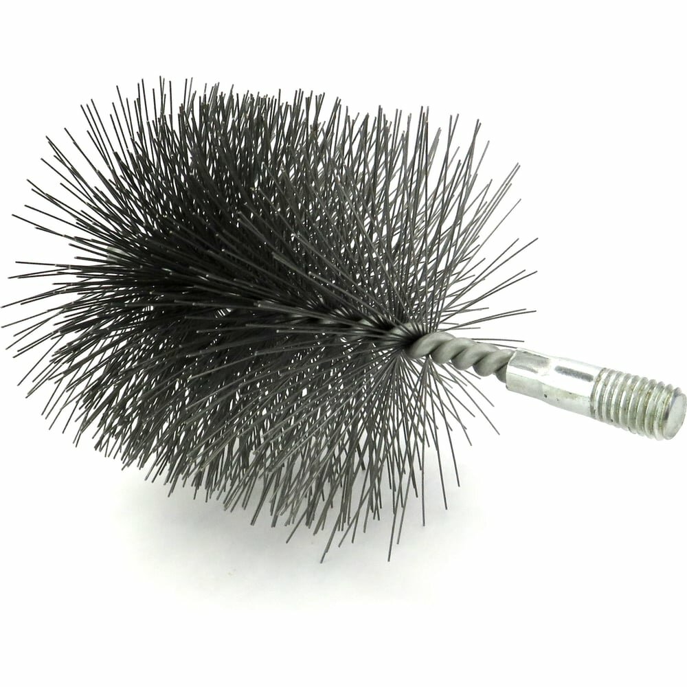 Щетка ерш трубный EuroBrush Д100, ворс сталь 0,50, посадка М12 резьба (14-600) кордщетка ершик, очистка технологических отверстий, котлов, чистка теплообменников прочистка дымоходов, труб EB-T100ST