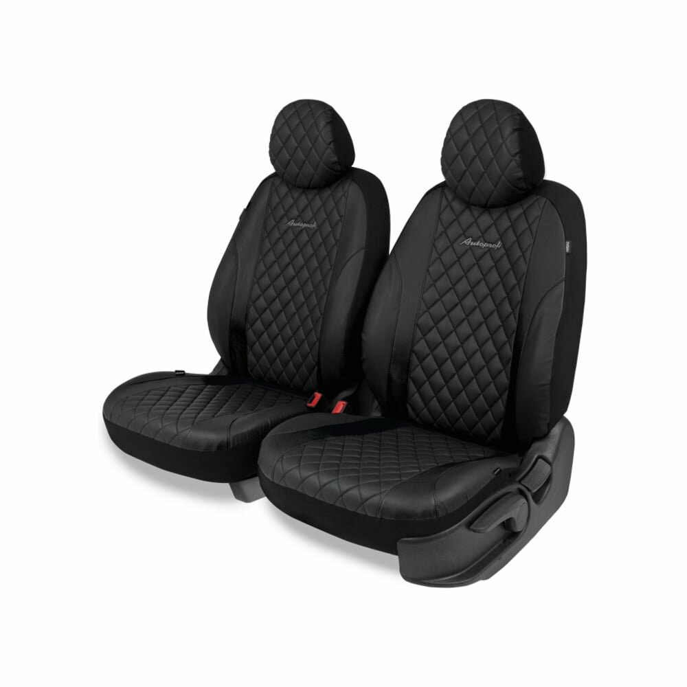 Авточехлы на передние сиденья AUTOPROFI серия Standad, Excellent. Экокожа, 3 мм. поролон, 6 предметов, чёрный EXL-603G BK/BK