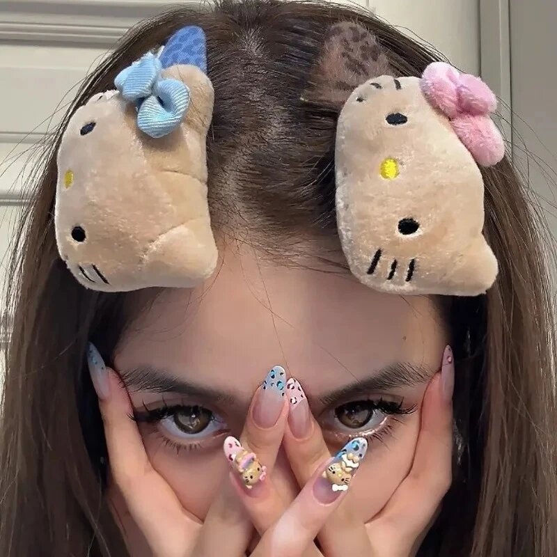 Плюшевая заколка Hello Kitty, цвет hellokitty-blue